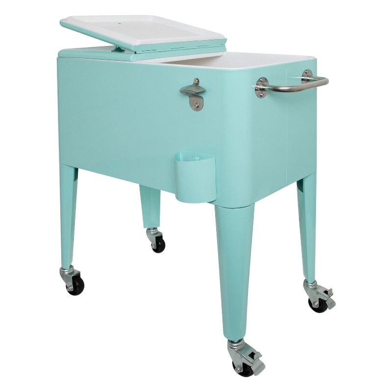 BOZZO Cooler Retro Metálico Turquesa 60 Litros BOZZO | falabella.com